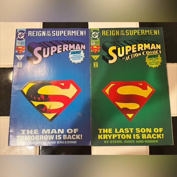 DC Comics | Other | Dc Comics Superman Reign Of The Supermen 78 And 687 ...